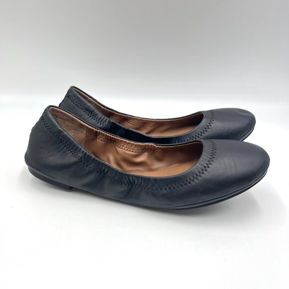 Lucky Brand | Shoes | Lucky Brand Womens Emmie Black Leather Ballet ...